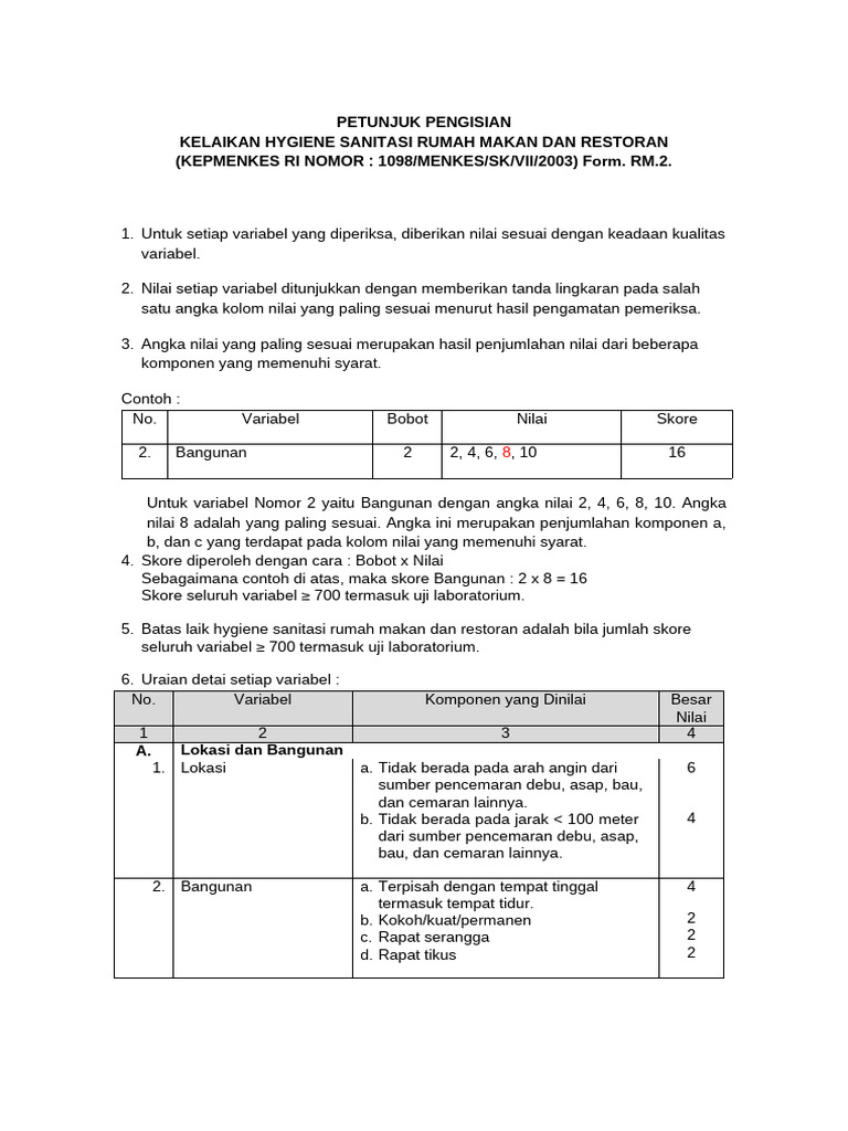 Panduan Laik Hygiene Restoran 2023 | PDF