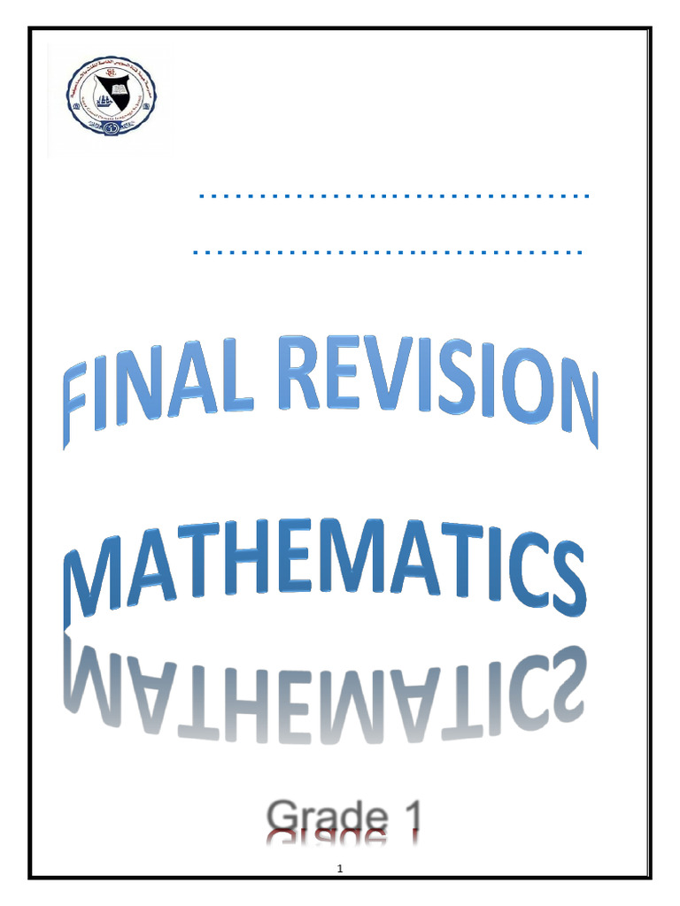1st Final Math Assessment | PDF