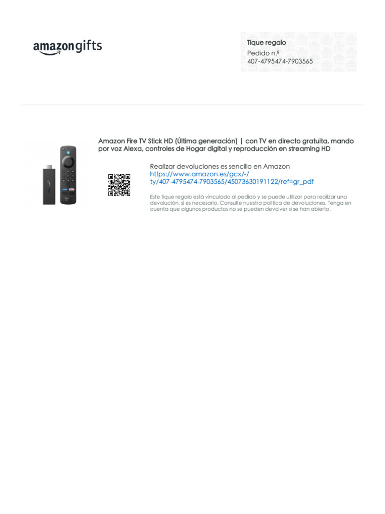 Amazon Gift Receipt | PDF