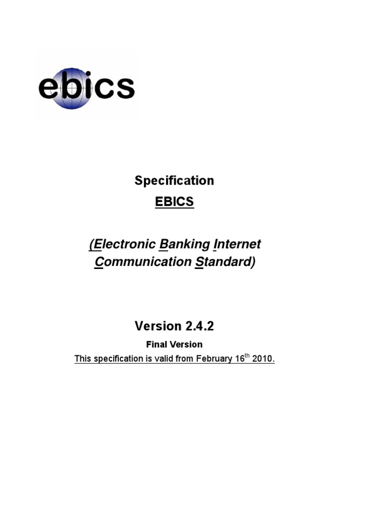 n'EBICS Specification 2.4.2 Final-16!02!2010 | PDF | Transport Layer ...