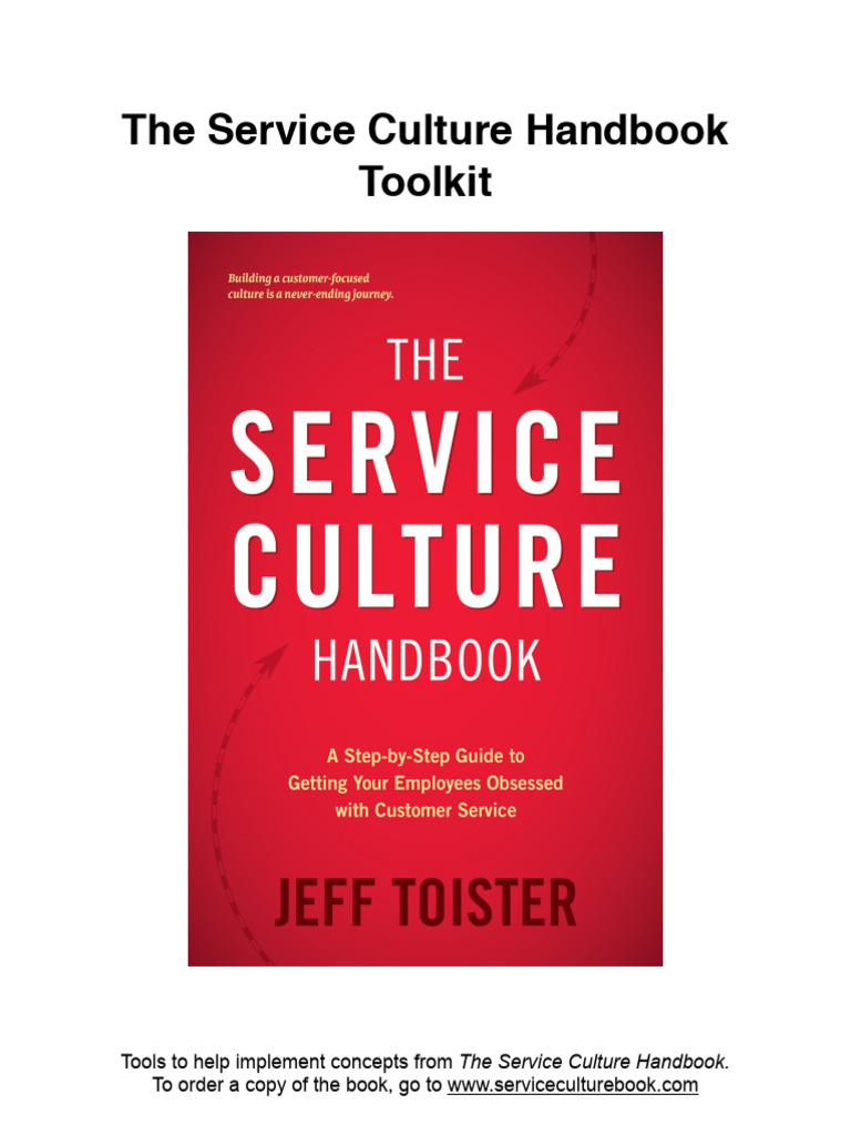 ServiceCultureHandbook Toolkit | PDF | Goal | Employment