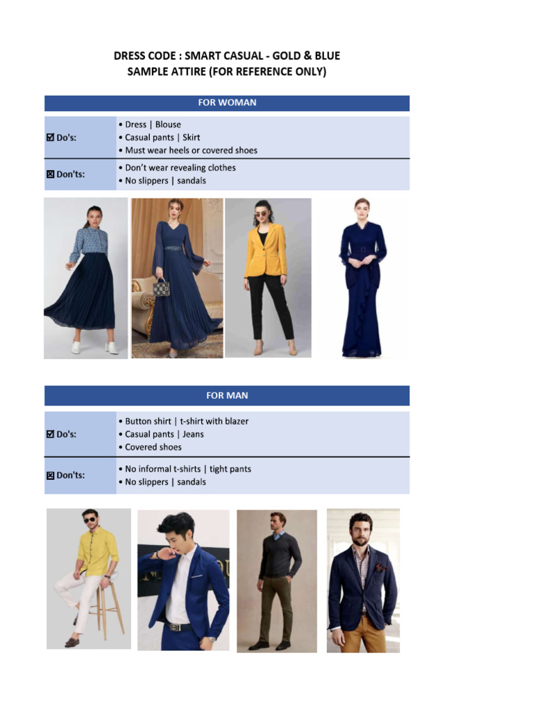 D&D 2024 Sample Attire (For Reference) | PDF