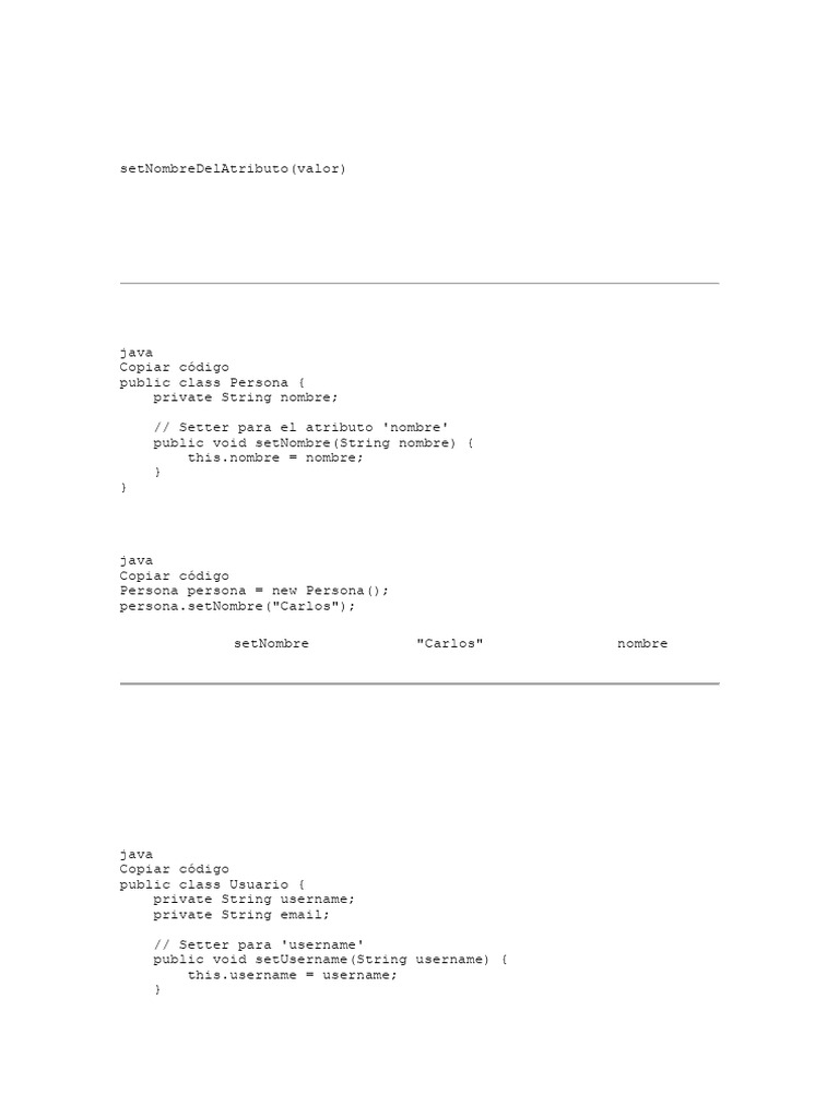 Sett | PDF | Java (lenguaje de programación) | Herencia (Programación Orientada a Objetos)