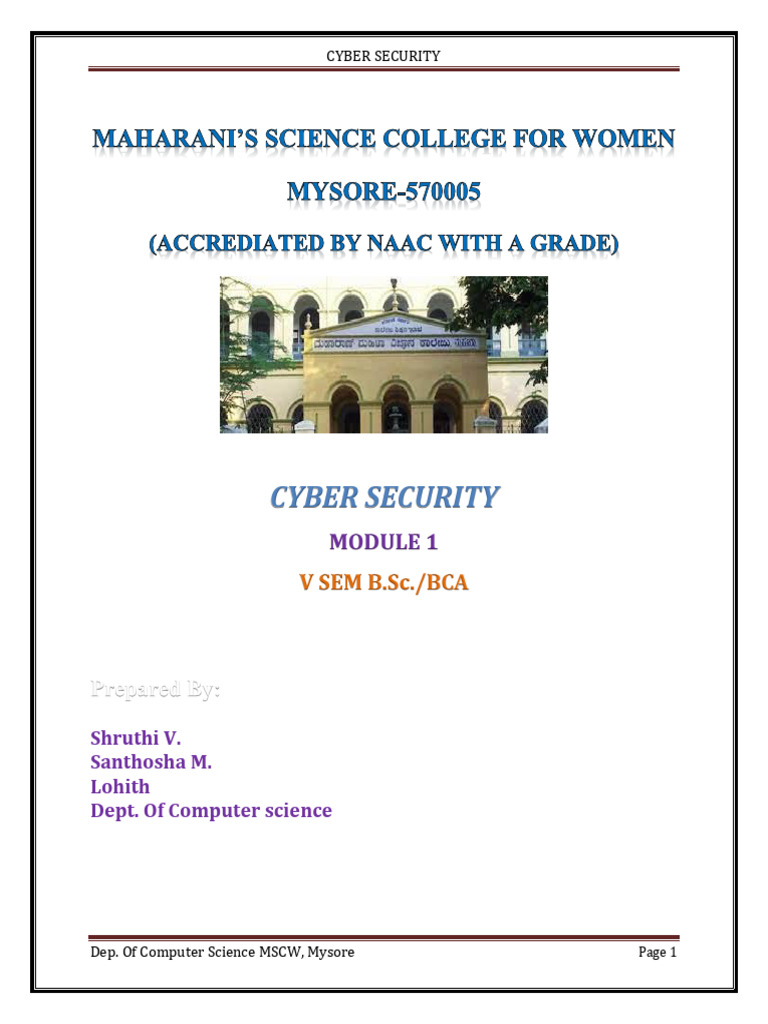Cyber Security Module 1 Revised | PDF | World Wide Web | Internet & Web