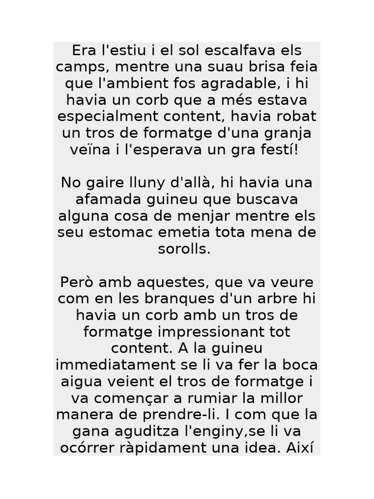 La Guineu I El Corb | PDF