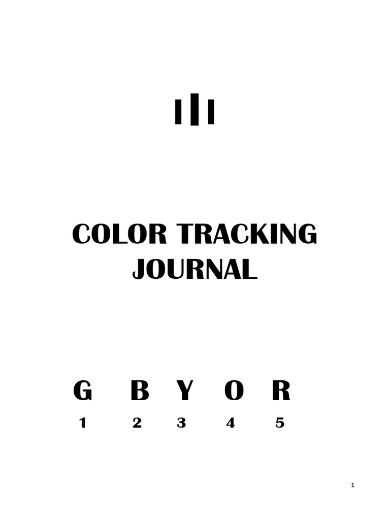 COLOR TRACKING JOURNAL | PDF | Psychology | Sleep