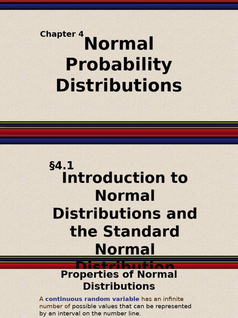 Elementary Statistics Ch.4 | PDF | Normal Distribution | Probability Distribution