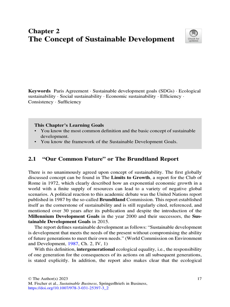 The Concept of Sustainable Development | PDF | Sustainability | Climate ...