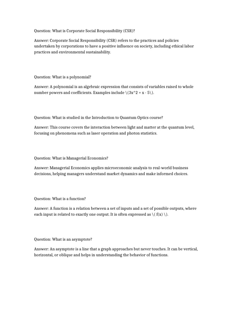 Overview of Key Academic Concepts | PDF