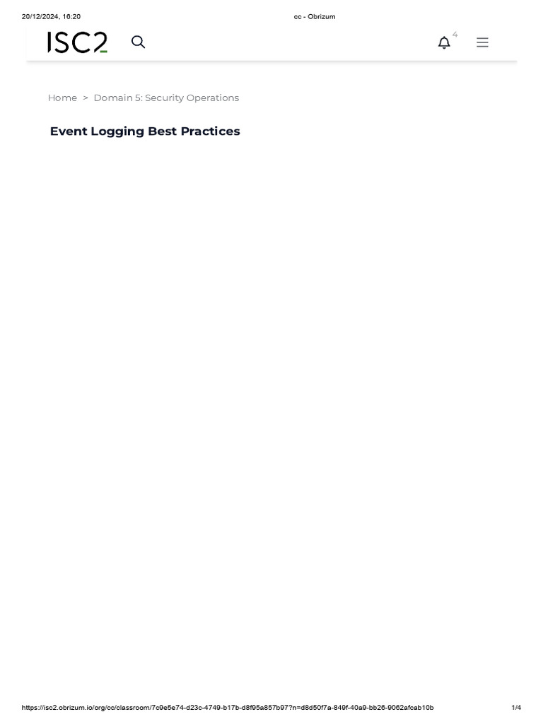 cc - Obrizum - Security Event logging best practices | PDF