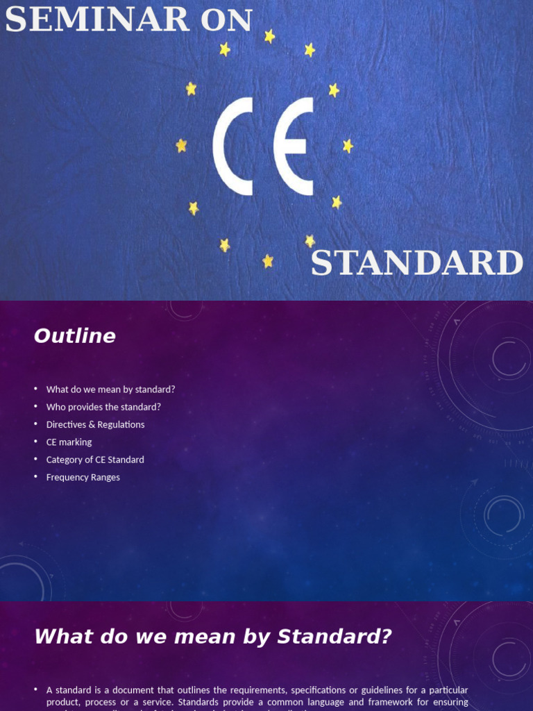 CE Standard | PDF | Electromagnetic Compatibility | Electromagnetic ...