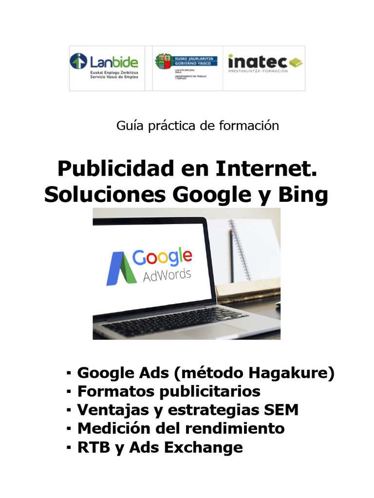 SEO y SEM INATEC 2021-12-3 Guía Práctica de Formación Publicidad en Internet. Soluciones Google ...