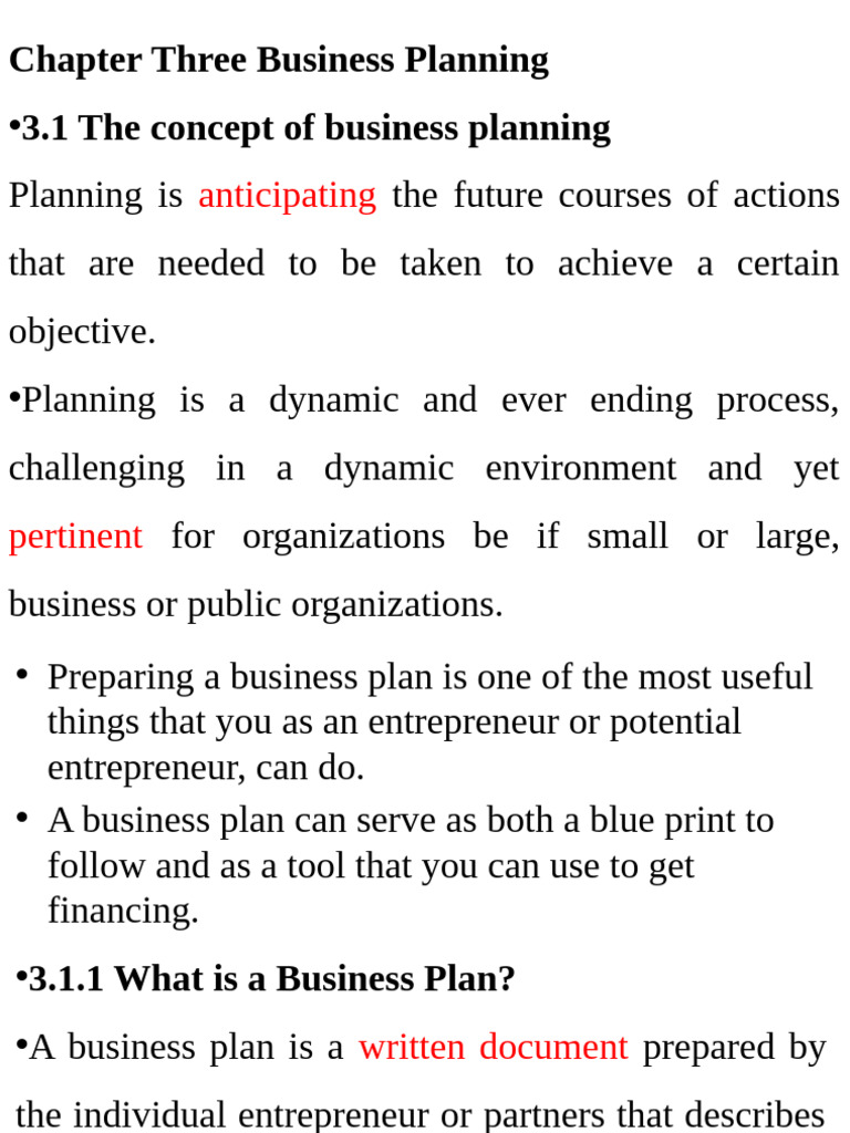 Entreperenership Chapter Three | PDF | Business Plan | Entrepreneurship
