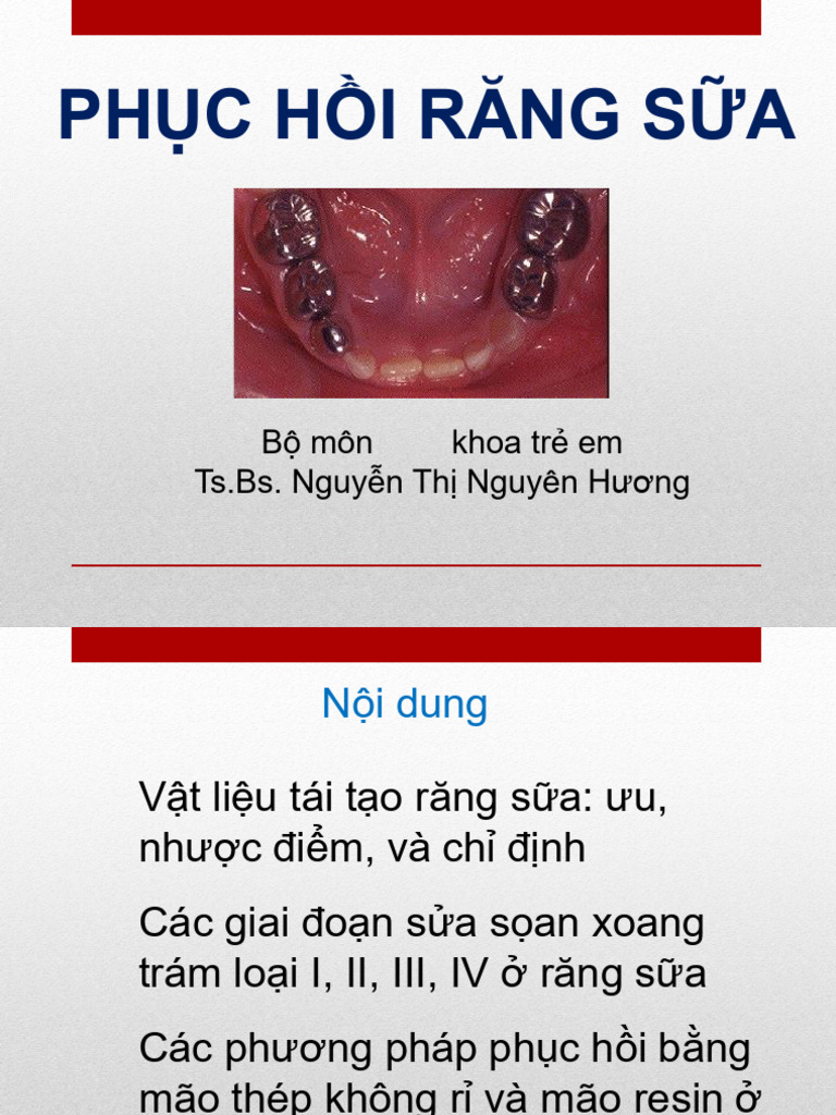 PH C H I Răng S A RHM 2018 Năm 4 TS. Nguyên Hương | PDF