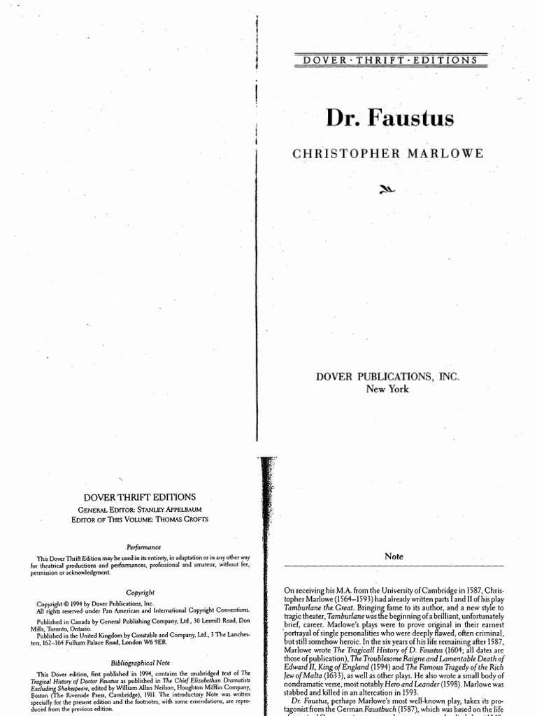 CHRISTOPHER MARLOWE - DR Faustus | PDF