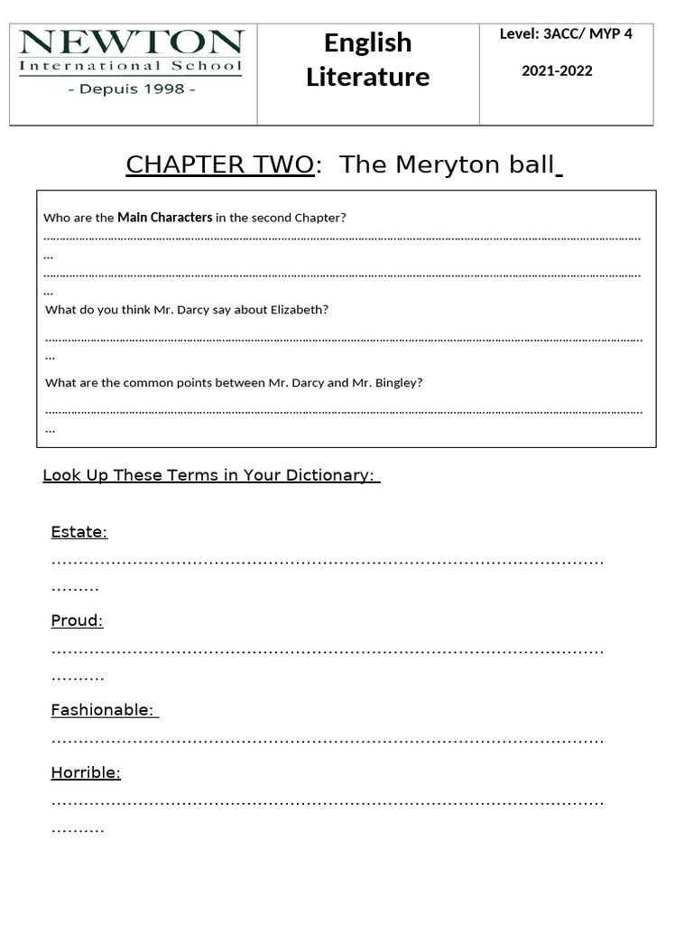 Meryton Ball: Key Characters & Themes | PDF