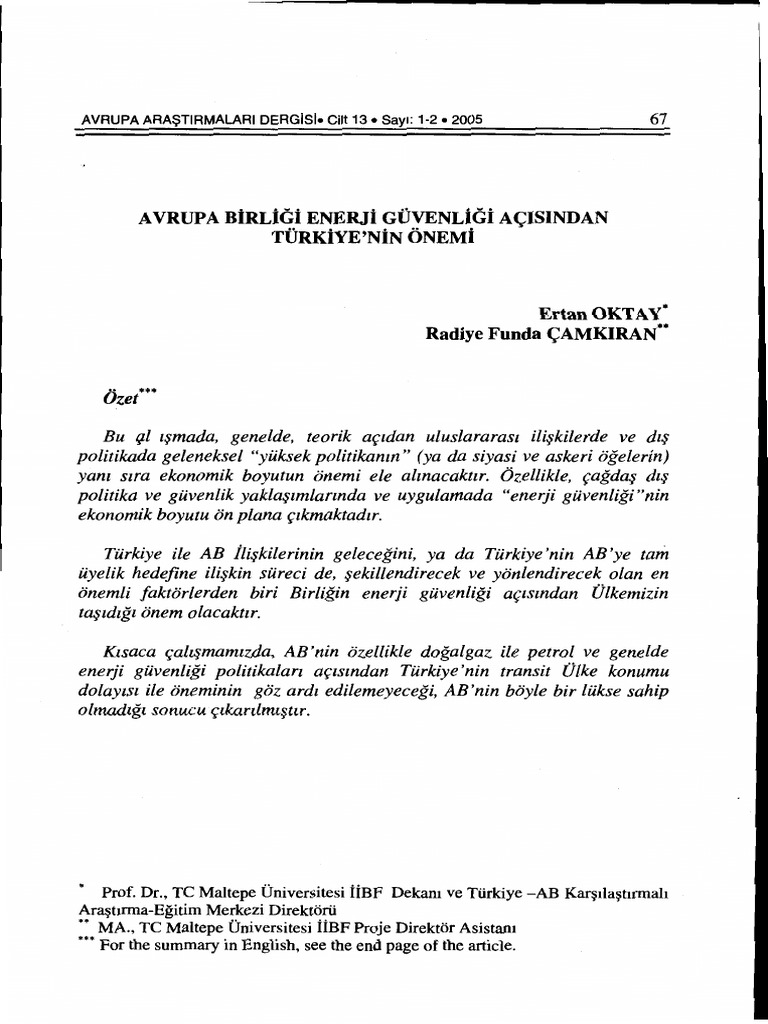 Avrupa B - RL - Enerj - G - Venl - A - Isindan T - RK - Ye'n - N - Nem - (#1650) - 1404 | PDF