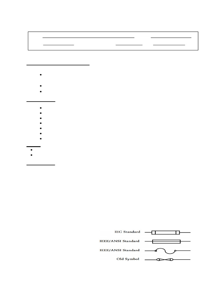 Lab Experiments-PSP From Lab 4-5 (20 EL) - 110534 | PDF | Fuse (Electrical) | Equipment