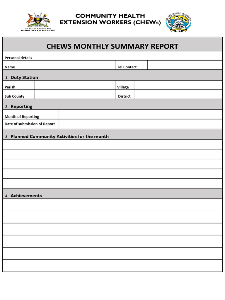 Chews Monthly Summary Report | PDF