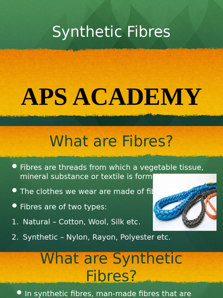 Synthetic Fibres and Plastic 1 | PDF | Fibers | Synthetic Fiber