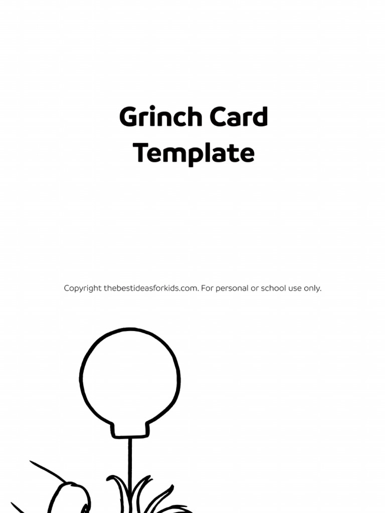 Grinch Card Template - The Best Ideas For Kids | PDF