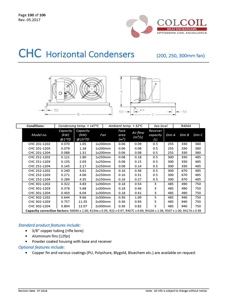ColCoil-Product-Catalogue-R05-2017 CHC 302-1202 | PDF