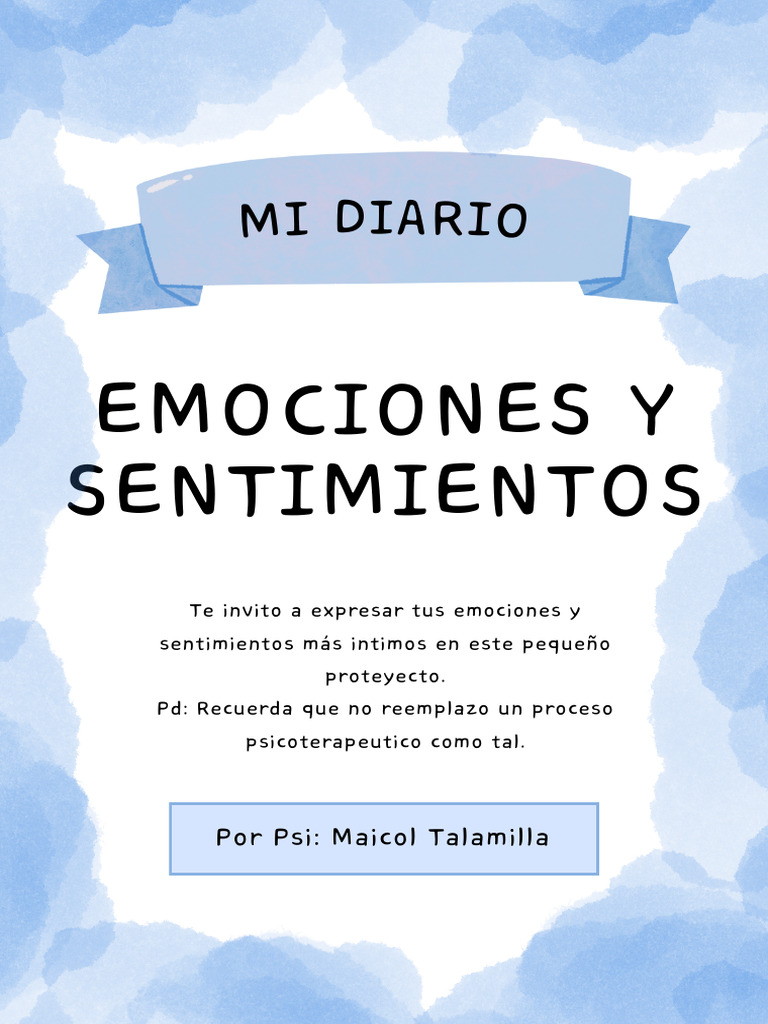 Diario de Emociones y Sentimientos | PDF | Las emociones | Asco