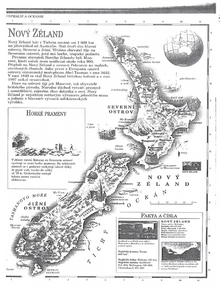 Mapa - Nový Zéland | PDF