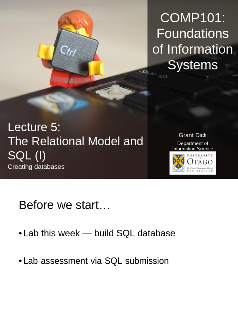 comp101-lect05 | PDF | Relational Model | Databases