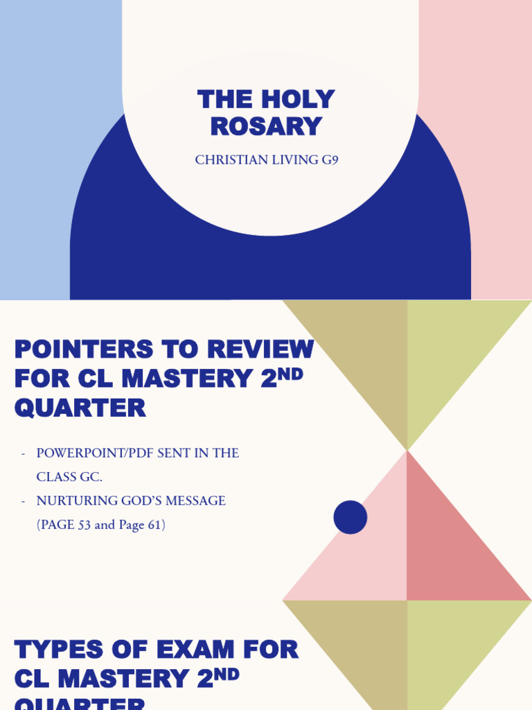 2ND-Quarter-CL-Master | PDF | Seven Deadly Sins | Rosary