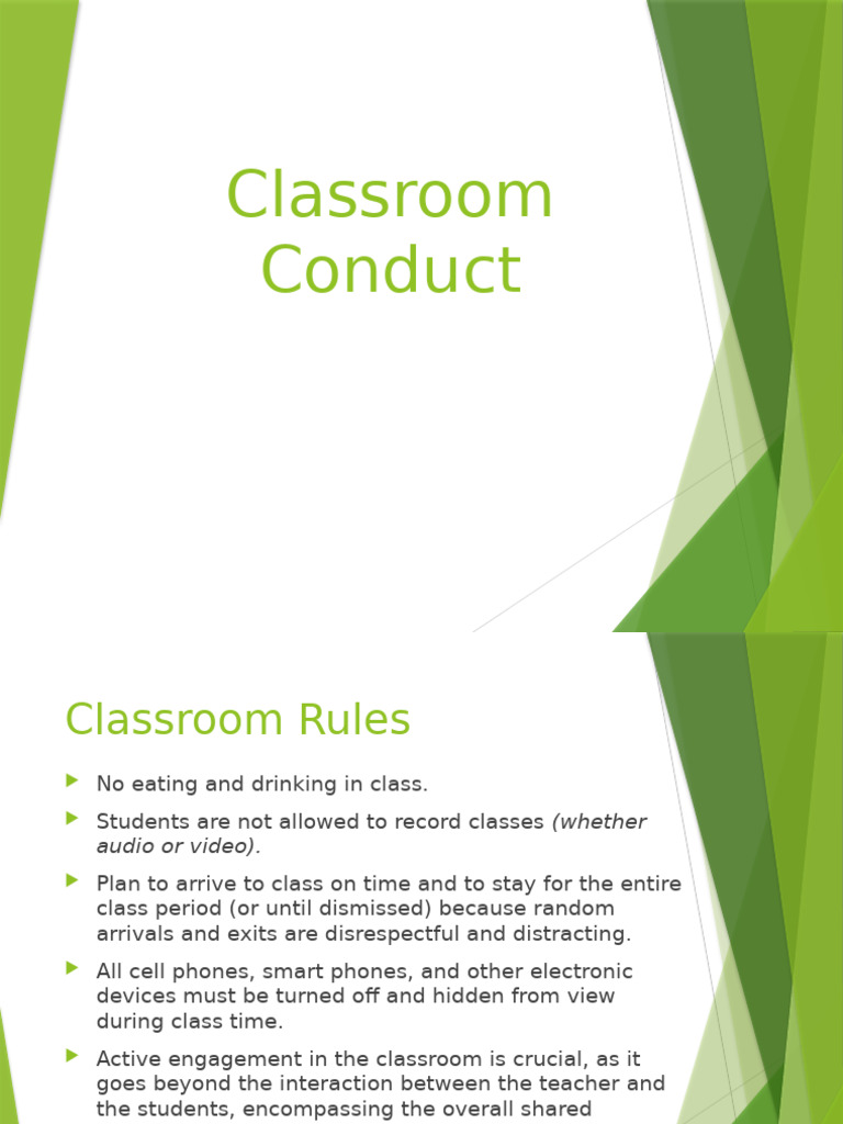 Classroom Conduct) | PDF