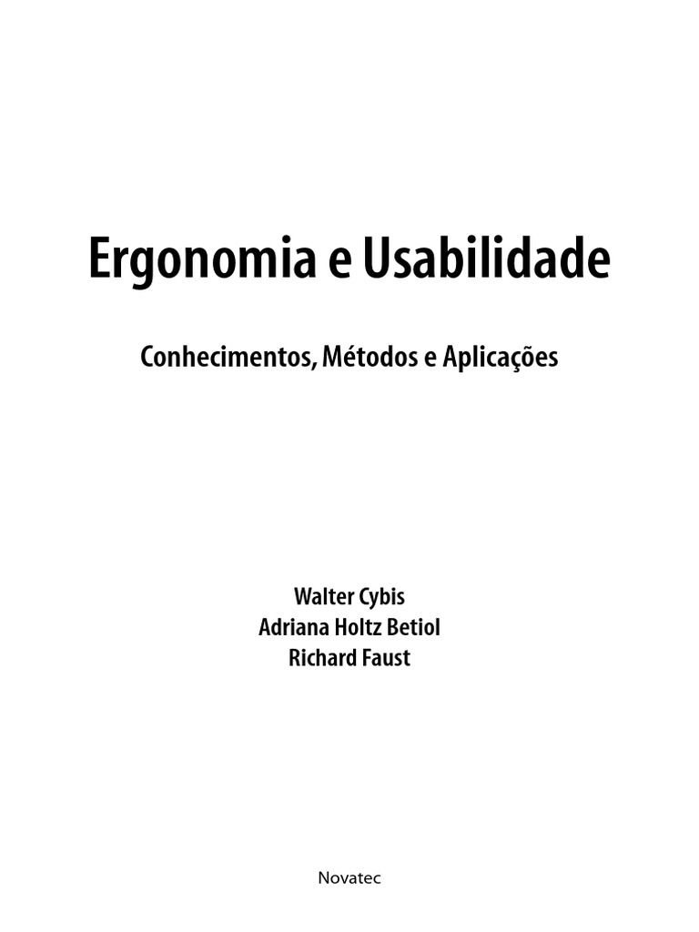 Ergonomia e Usabilidade Conhecimentos Me | PDF | Usabilidade | Fatores humanos e Ergonomia