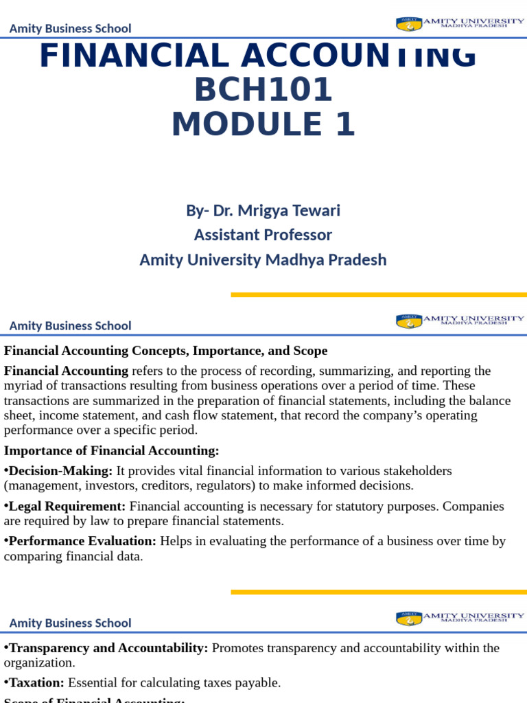 Financial Accounting | PDF | Debits And Credits | Financial Accounting