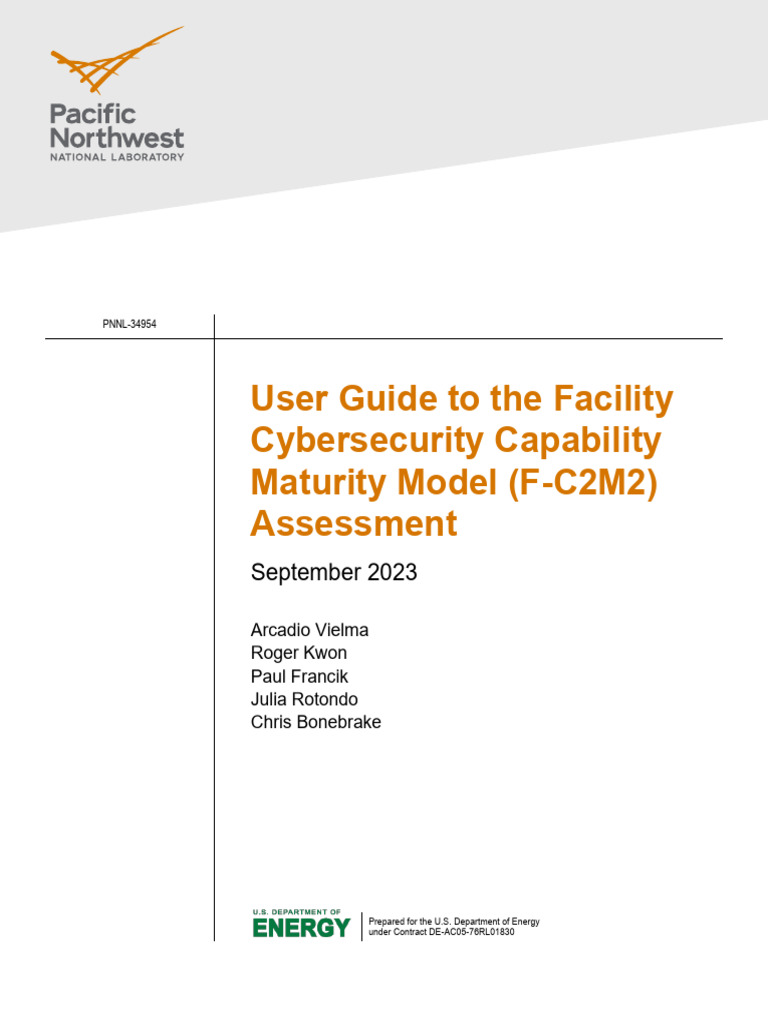 User Guide To The F-C2M2 Assessment | PDF | Computer Security | Security