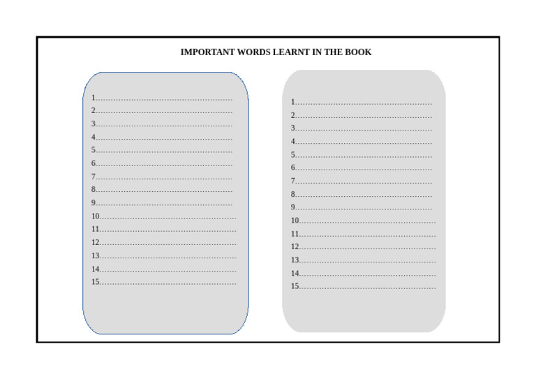 Book Report 2 Vocab | PDF