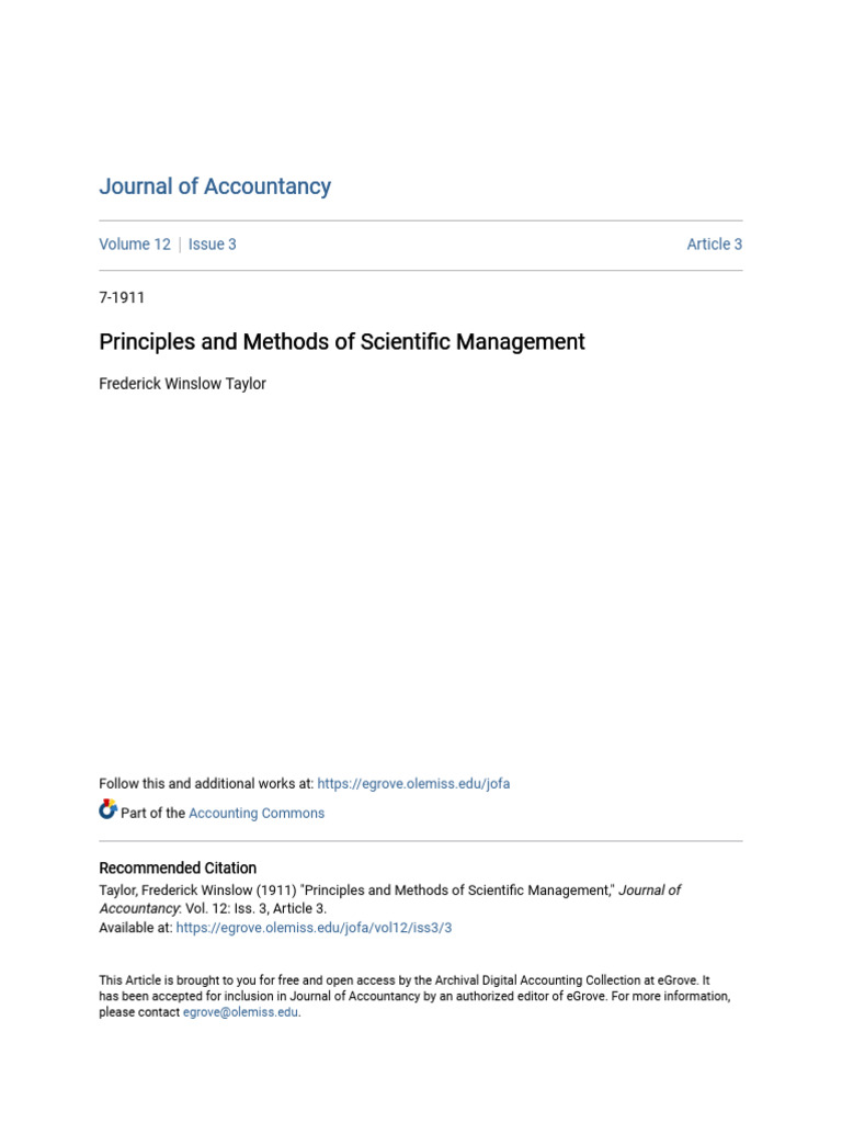 Scientific Management Principles Explained | PDF | Brick