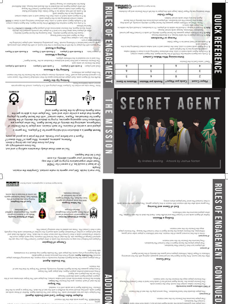Secret Agent Game Rules Manual | PDF | Playing Cards | Sports