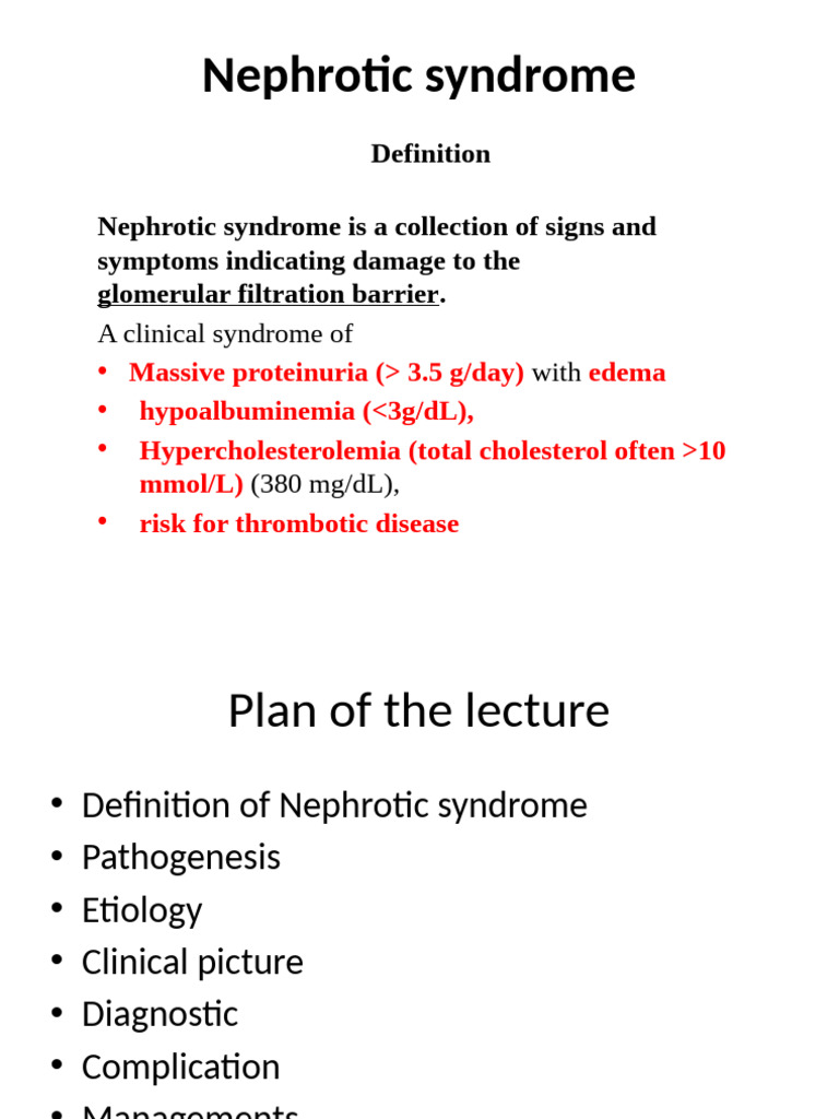 Nephrotic Syndrome | PDF | Kidney Disease | Edema