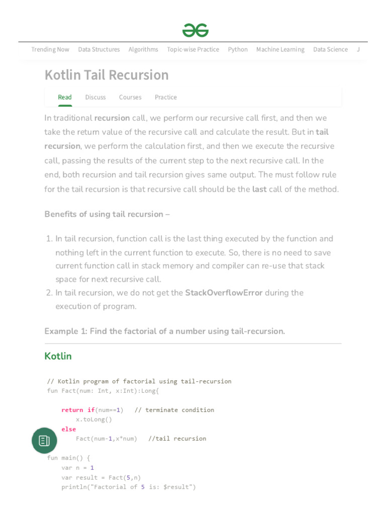 4 - Tail Recursion | PDF