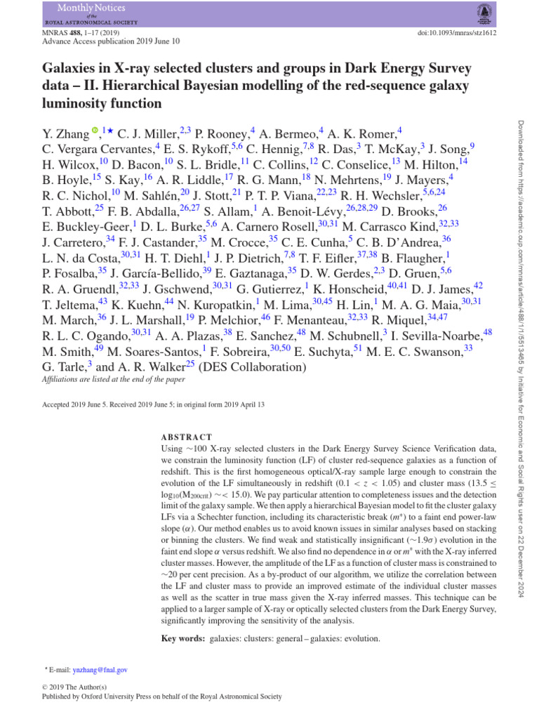 Galaxies in Xray Selected Clusters and Groups in Dark Energy Survey Data II. Hierarchical ...