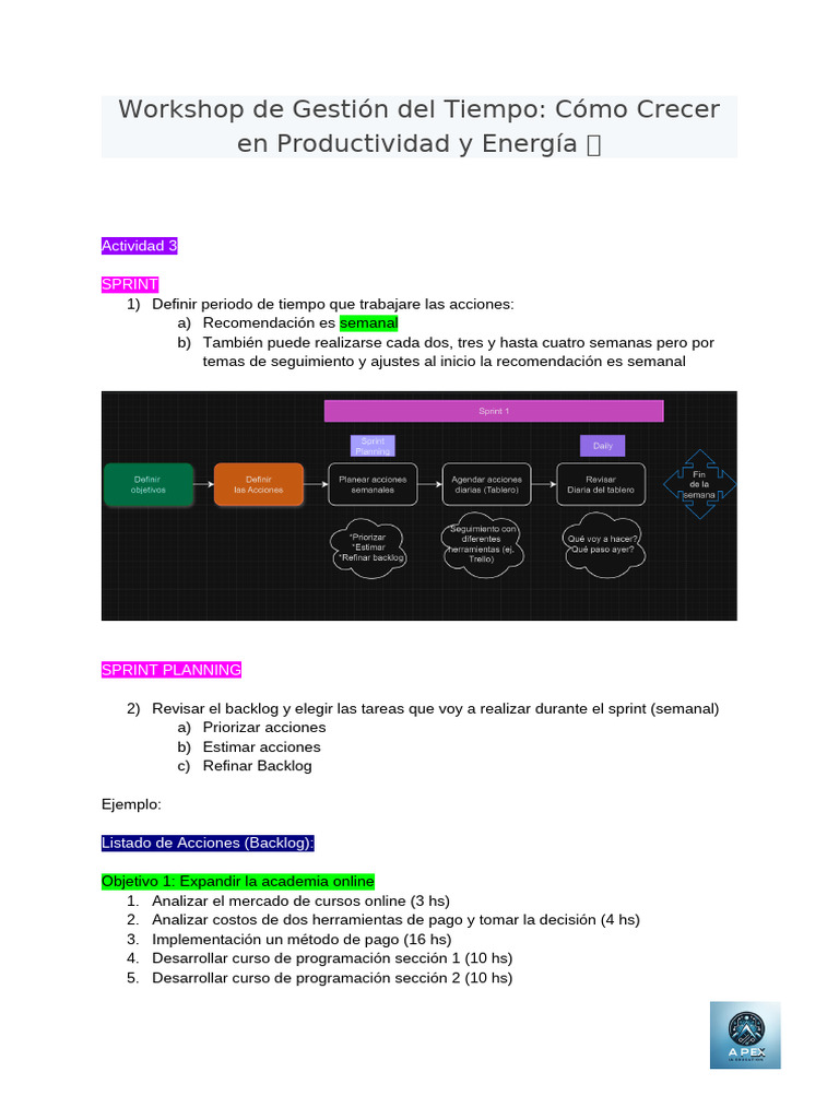Gestion Del Tiempo-Como Crecer en Productividad-Actividad 3 | PDF