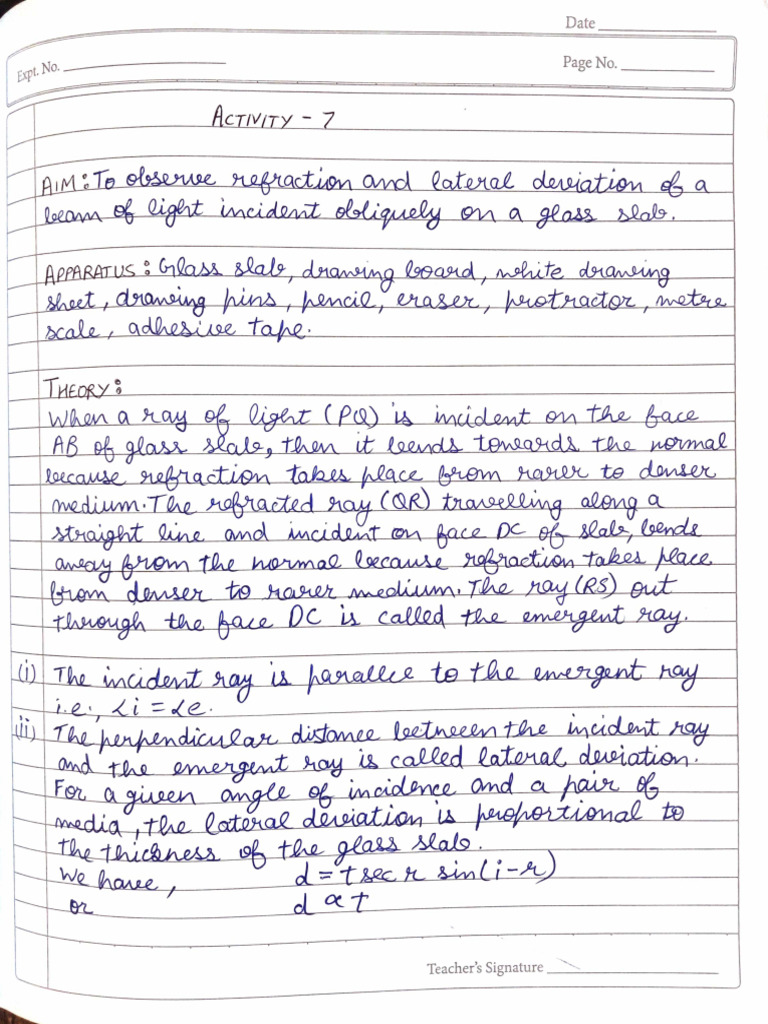 Activity 7 Physics Practical | PDF