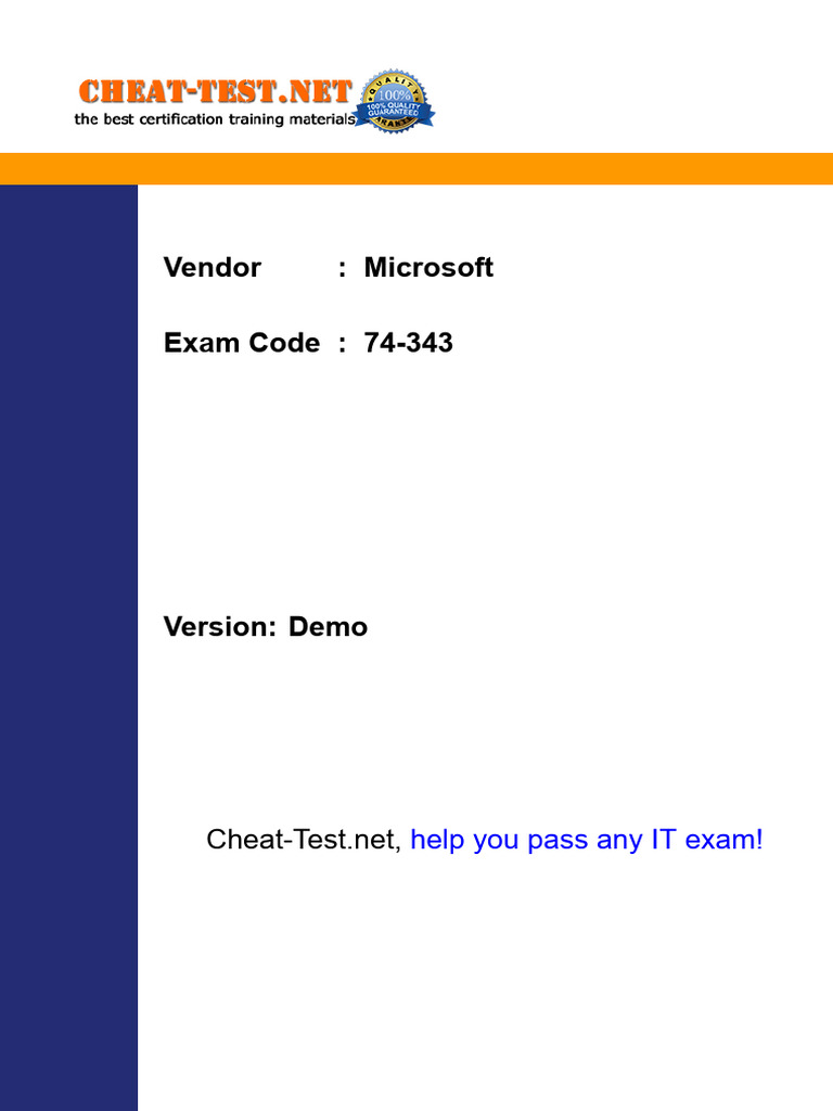 74-343-exam | PDF | Hyperlink | Microsoft Power Point