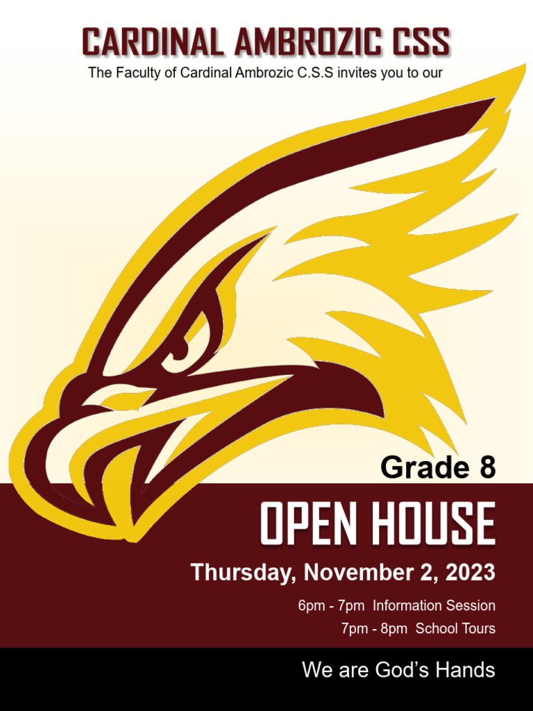 Cardinal Ambrozic CSS Grade 8 Open House November 2 2023 | PDF