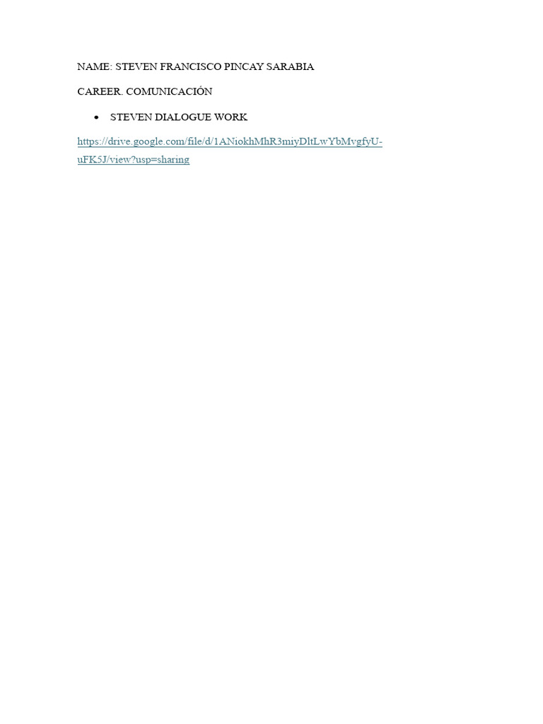 Steven Dialogue Work | PDF