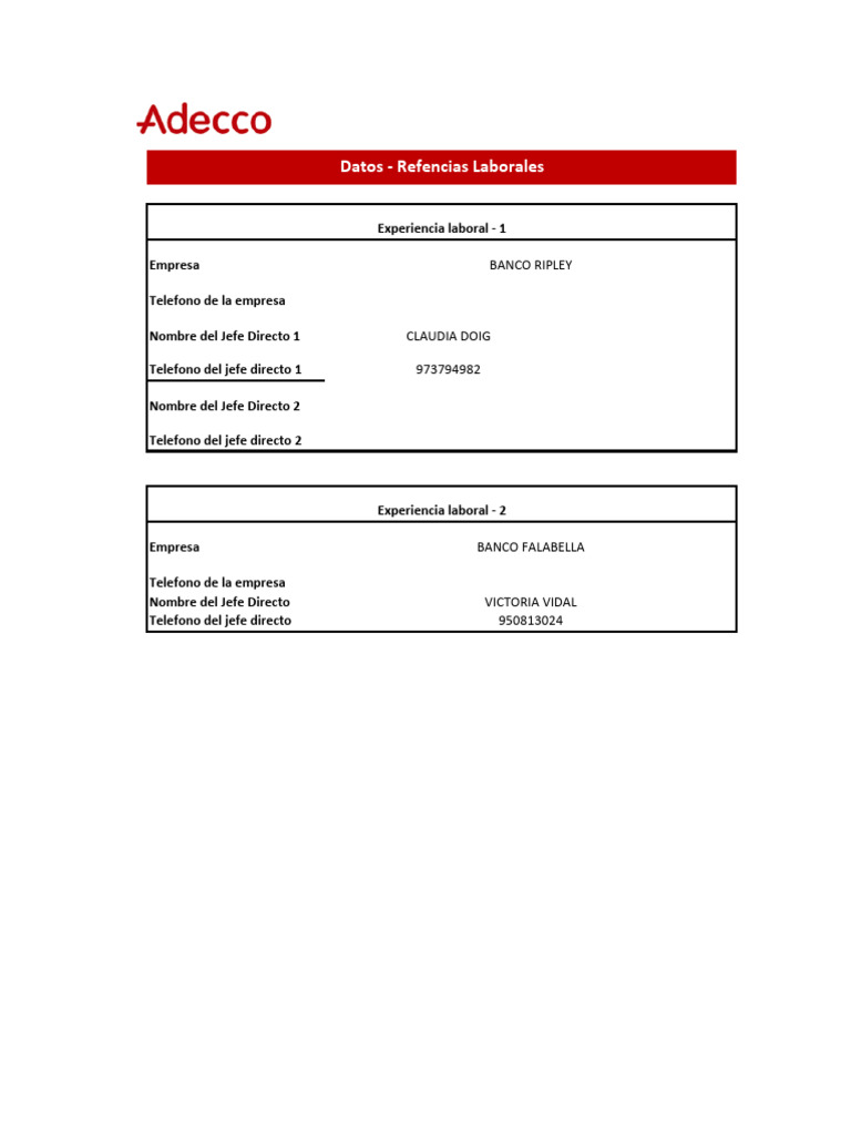 Solicitud de Referencias Laborales | PDF