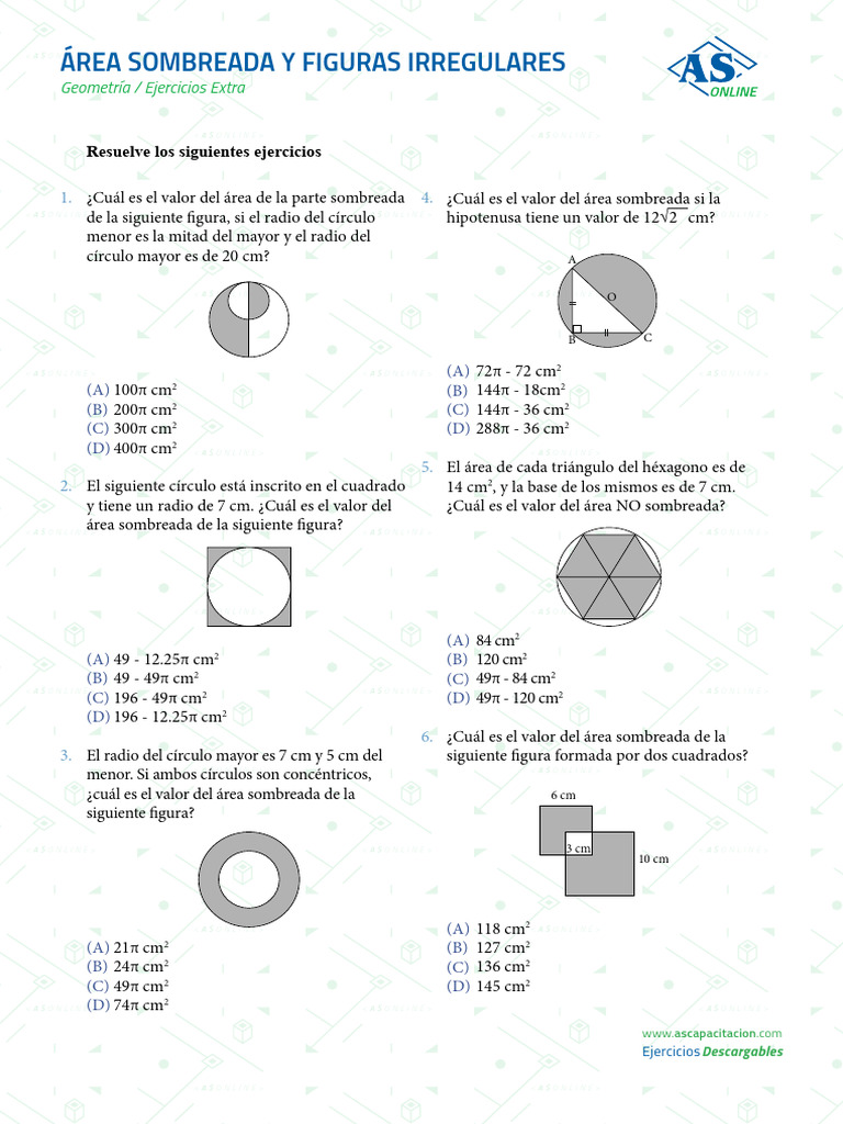 3.9 Extra Rea Sombreada y Figuras Irregulares 2024 B - FINAL (1) | PDF ...