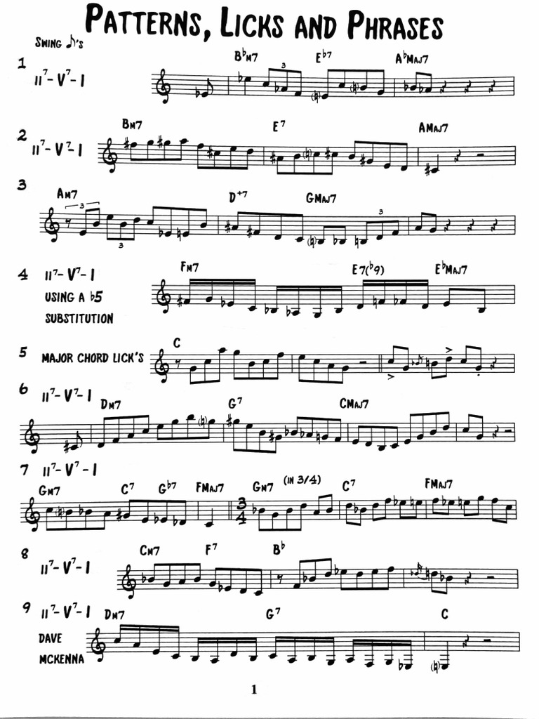 Patterns Jazz Step 1 | PDF
