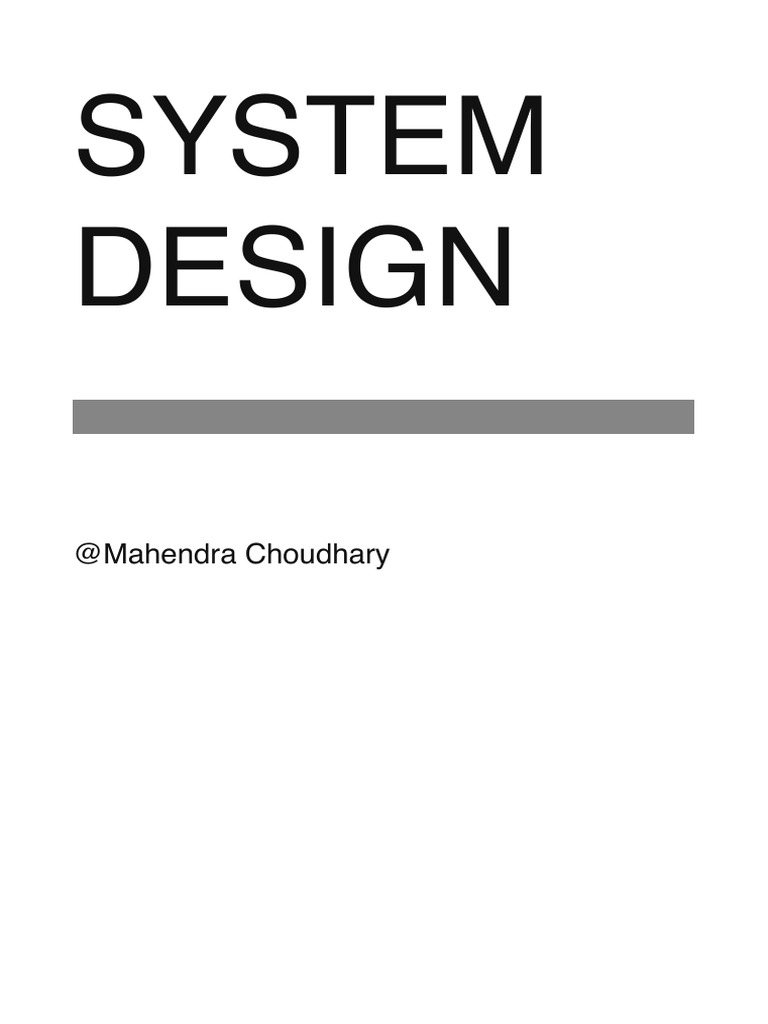 System Design Tips | PDF | Databases | Computer Architecture