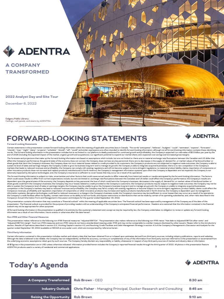 ADENTRA Analyst Day Deck 221207 VFinal | PDF | Recession | Mergers And ...